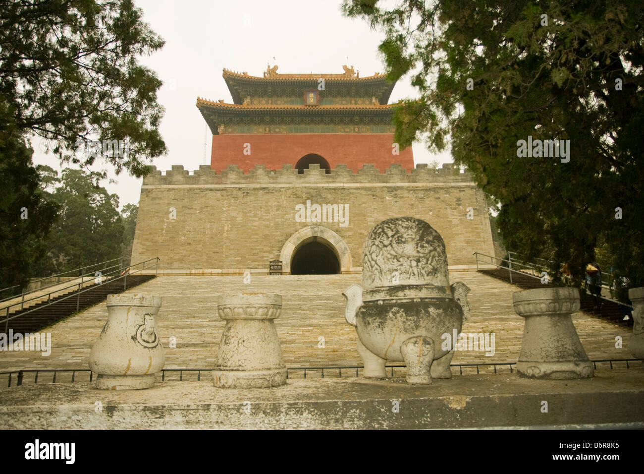 Zhao mausoleum Zhao Ming Tomb Ming Tombs outside Beijing China Stock ...