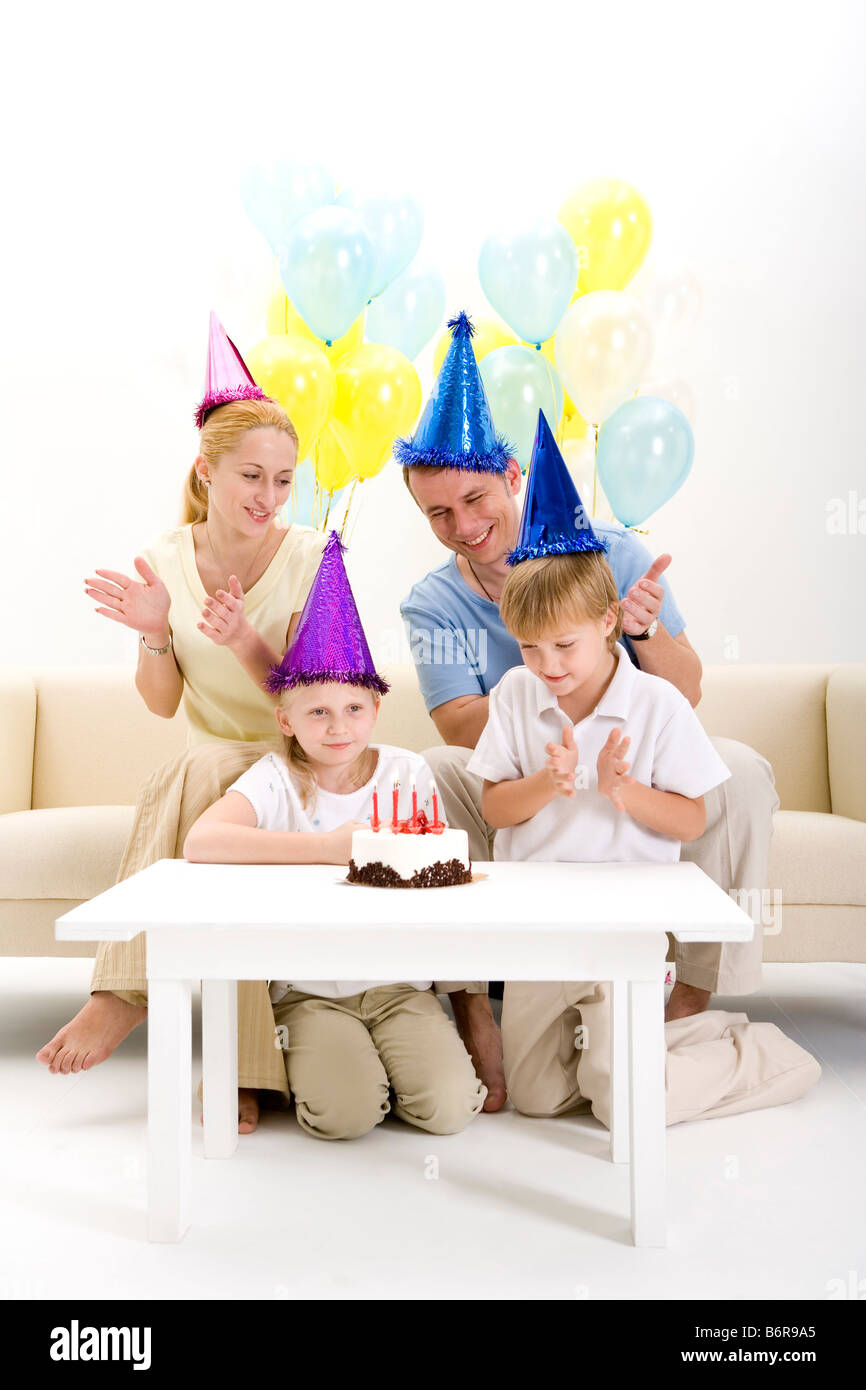 Two girls celebrating birthday party hi-res stock photography and ...