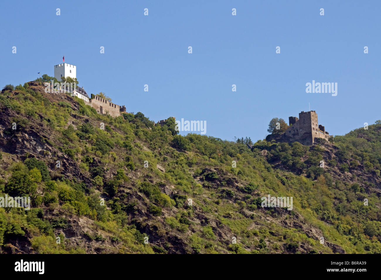 Sterrenberg Castle, at left, and Liebenstein Castle overlooking middle ...