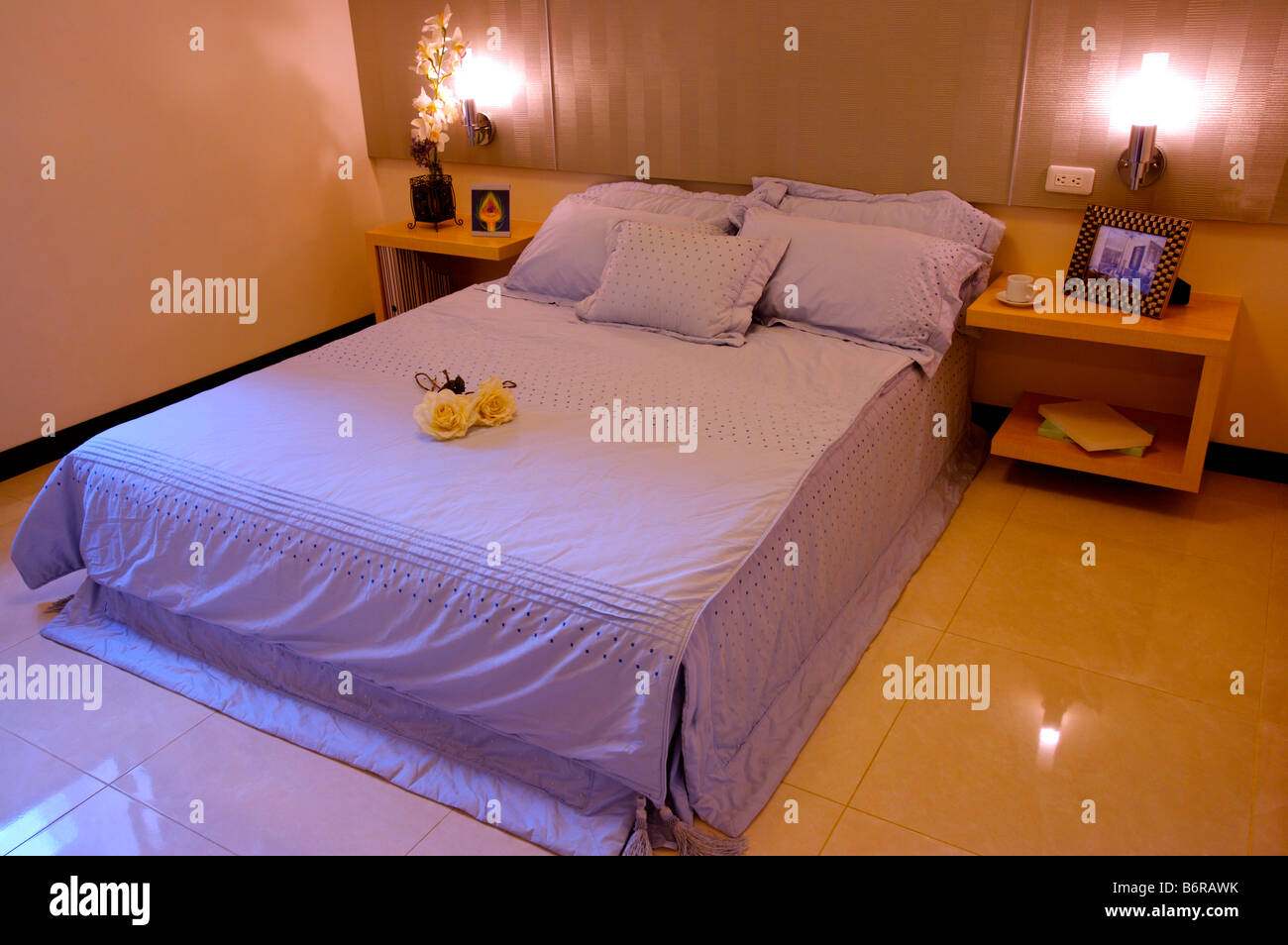 Home interior and furniture of the bedroom Stock Photo - Alamy