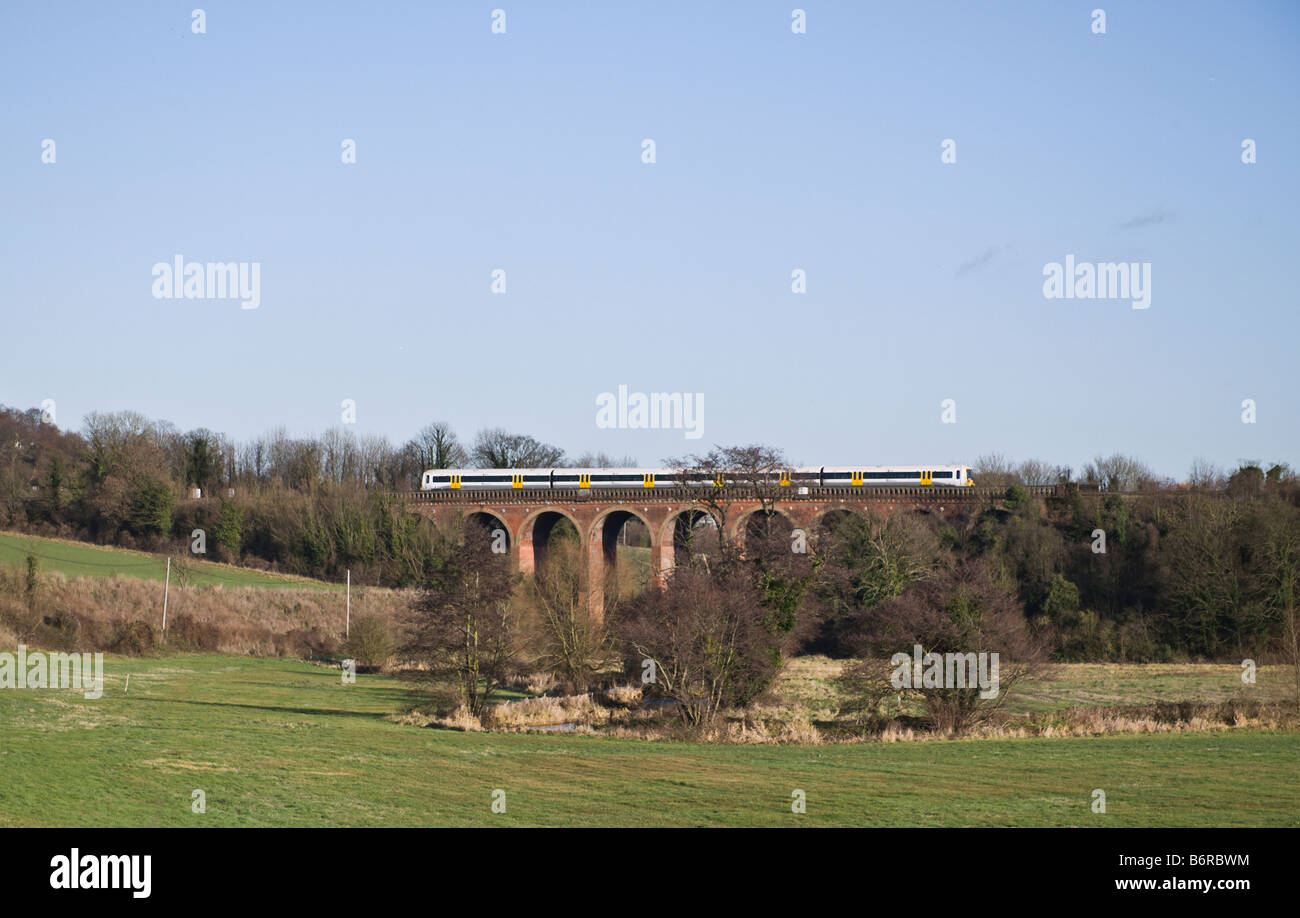 viaduct and train Stock Photo - Alamy