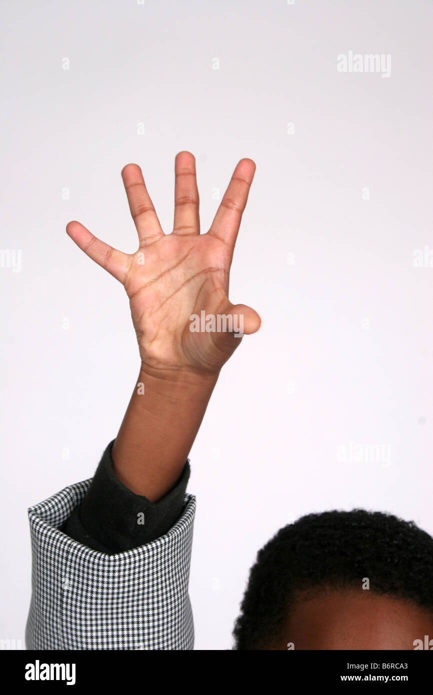 Counting hand five hi-res stock photography and images - Alamy