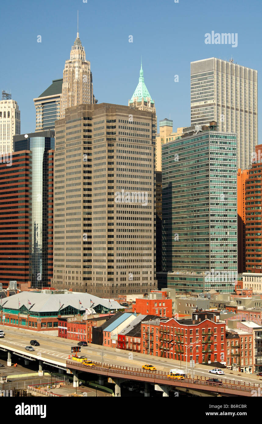 Skyscrapers in the Financial District, Manhattan, New York, USA Stock ...