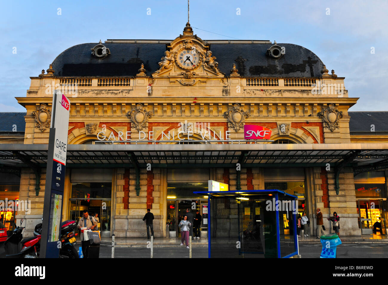 Nice Ville train station, Nice, Provence Cote d'Azur, French Riviera ...