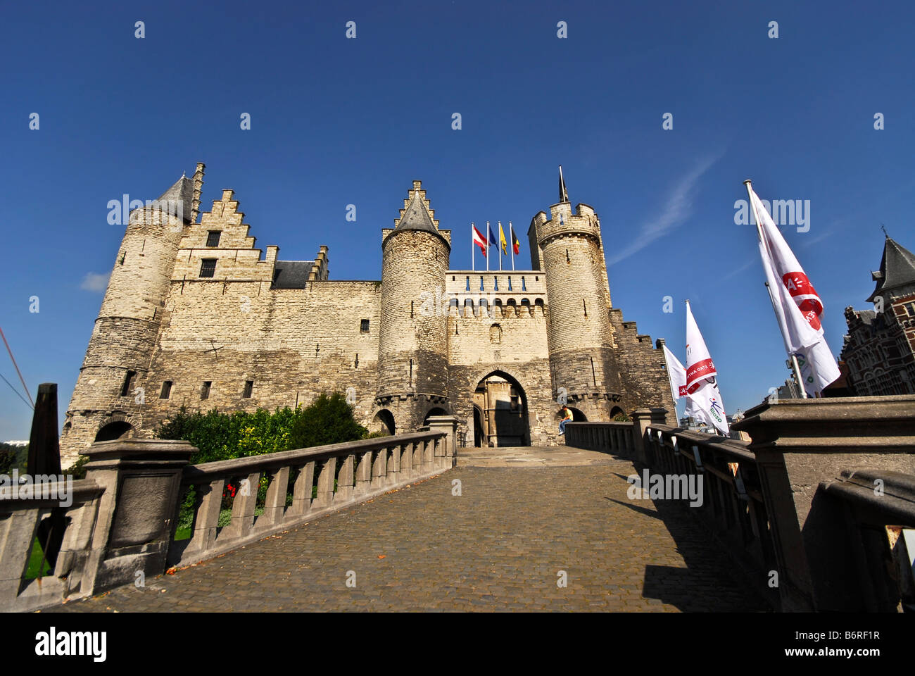 Het Steen, a historic medieval castle in the old city center of Antwerp ...
