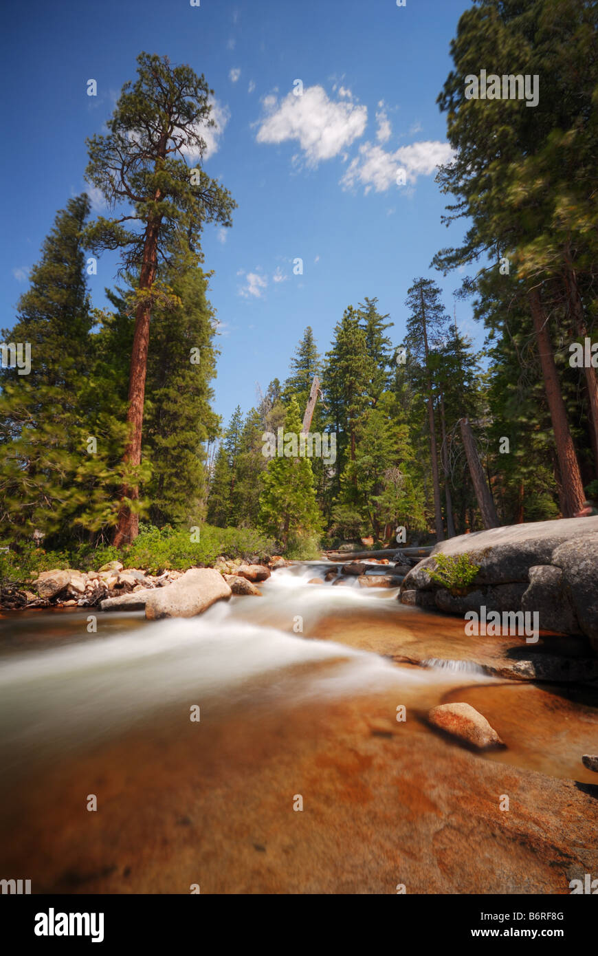 Merced River near the Nevada Falls, Mist Trail, Yosemite National Park ...