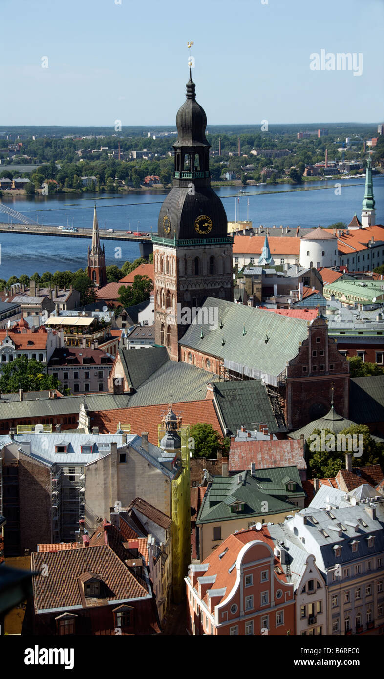 Top view of Riga with Dome Cathedral Riga Latvia Stock Photo - Alamy