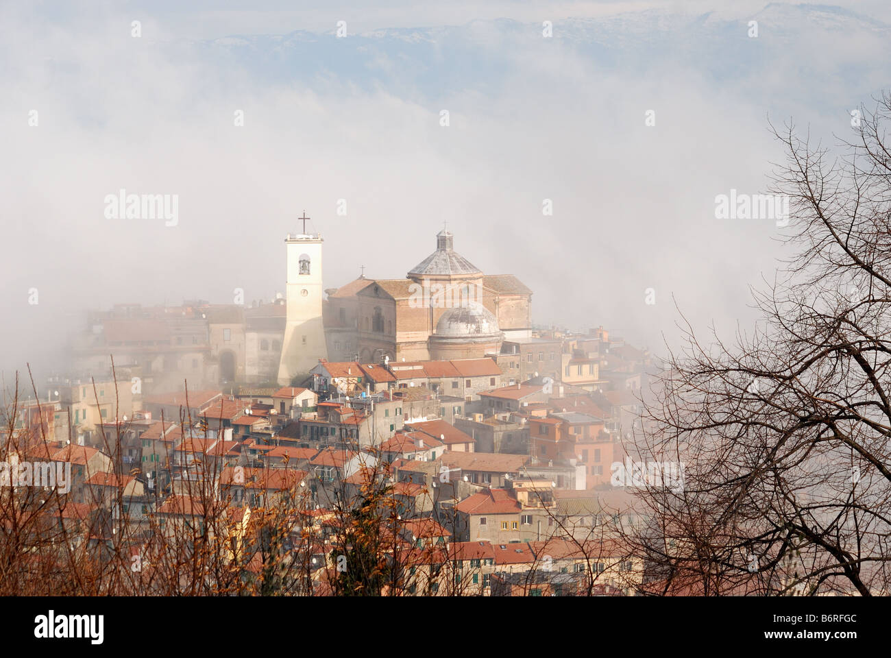 Snow in Monte Compatri, Alban Hills (Italy Stock Photo - Alamy