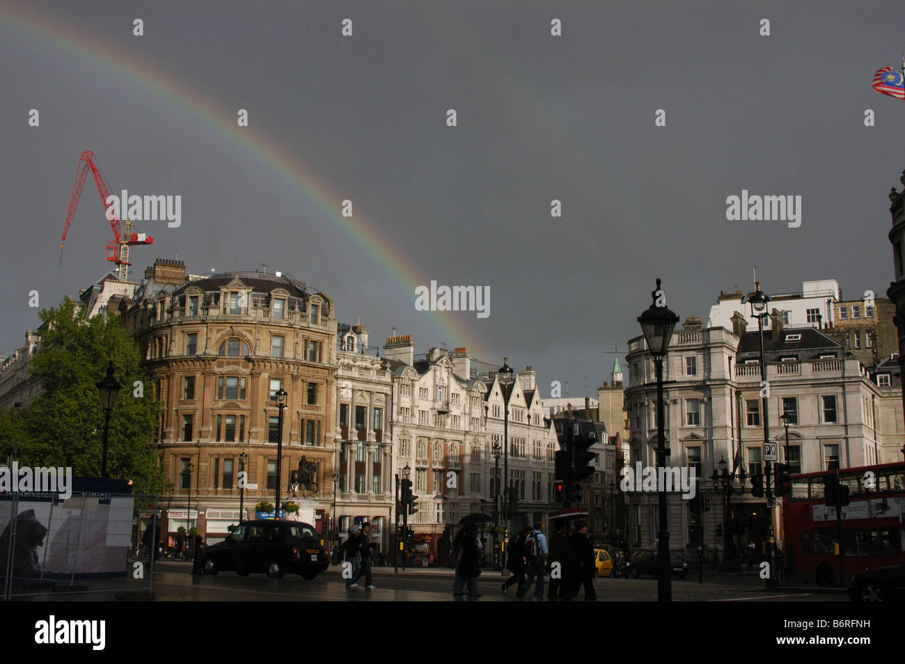 Rainbow overTrafalgar Sqaure London Stock Photo - Alamy