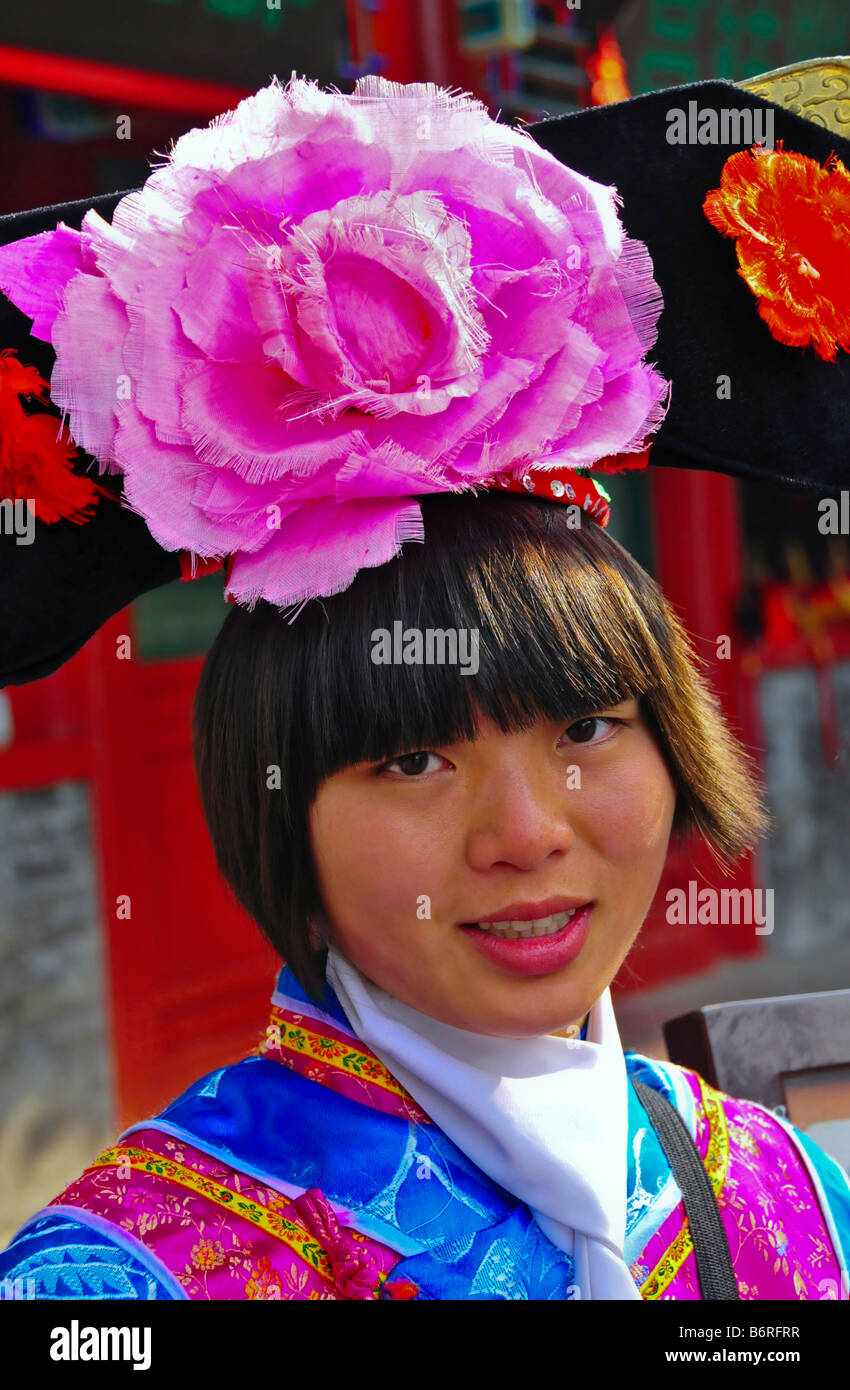 Chinese woman in a traditional costume Beijing China Stock Photo - Alamy