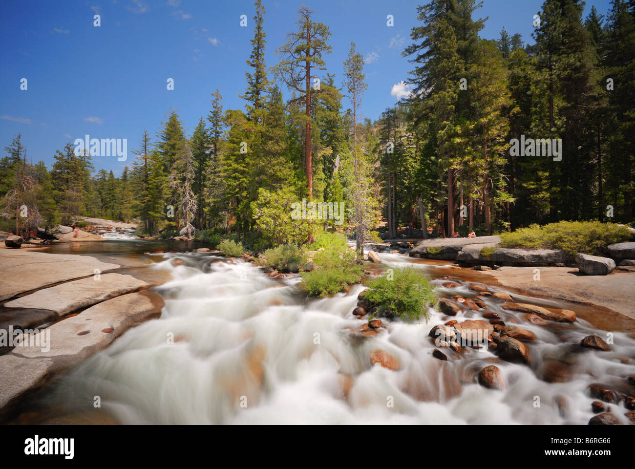 Merced River near the Nevada Falls, Mist Trail, Yosemite National Park ...
