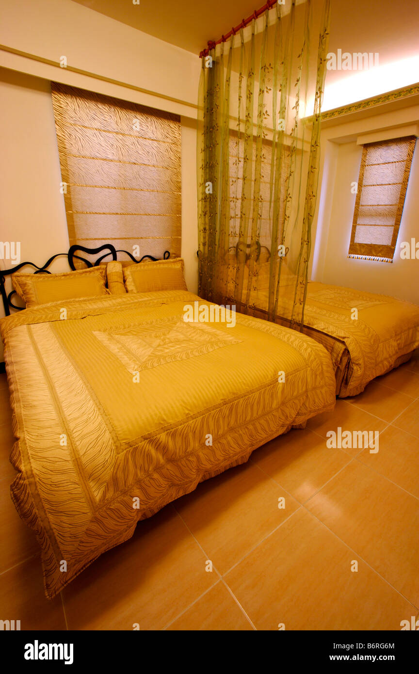Home interior and beds in the bedroom Stock Photo - Alamy