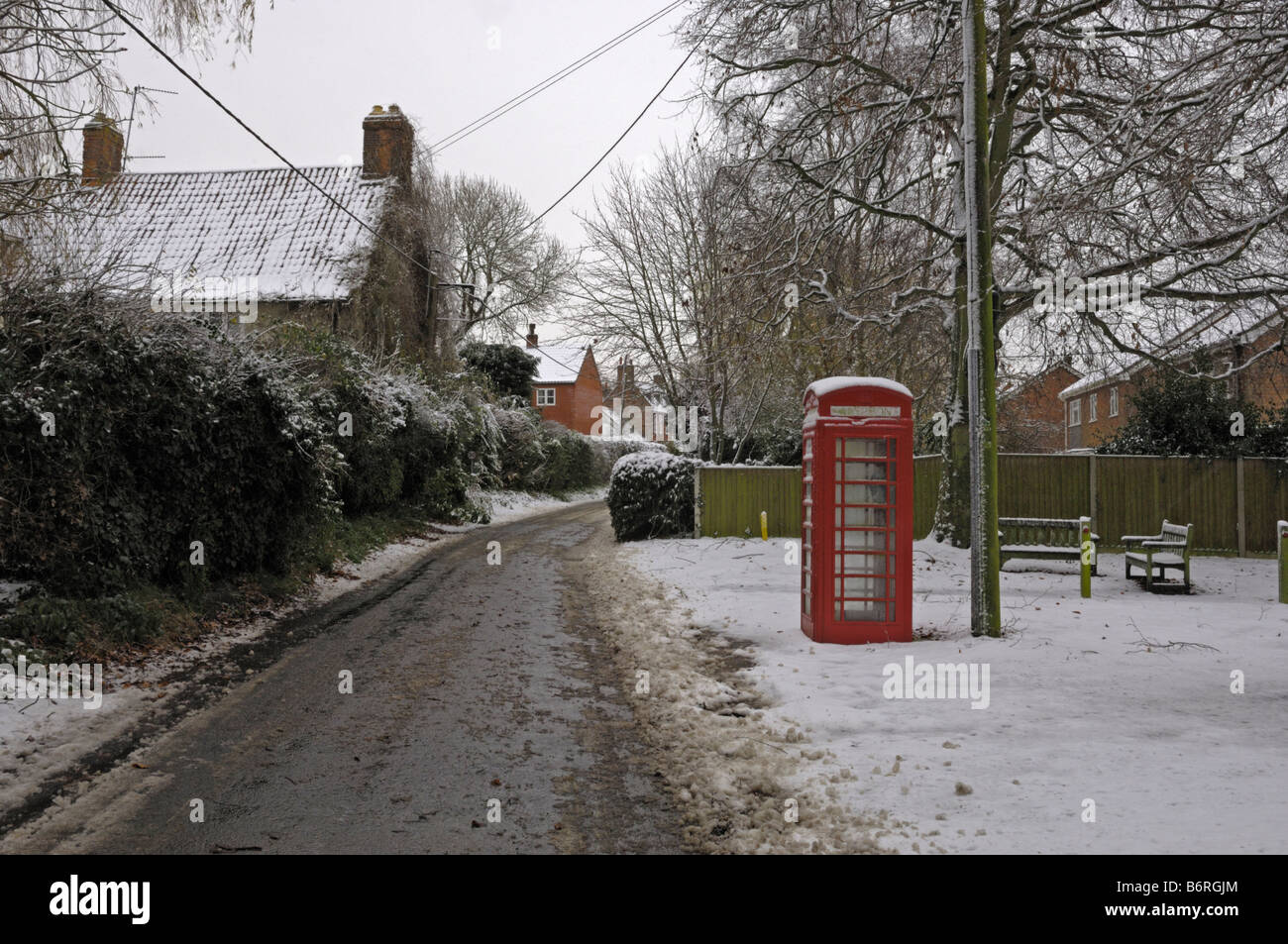 Norfolk snow scene Stock Photo - Alamy