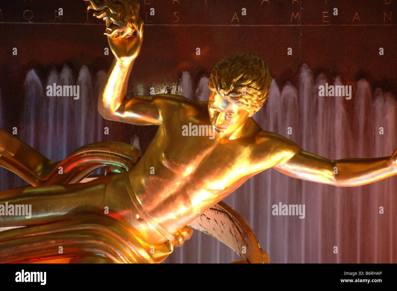 Statue of Prometheus Rockefeller Center New York Stock Photo - Alamy