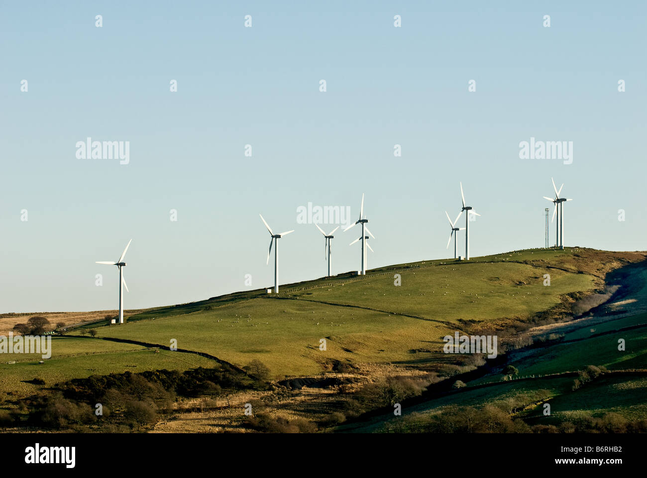 The Taff Ely wind farm near Ogmore in Wales Stock Photo - Alamy