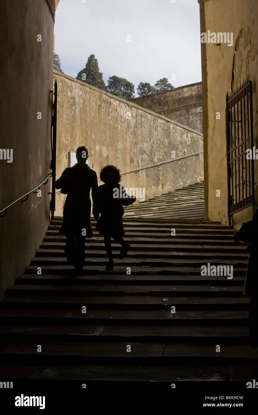 kids on stairs Stock Photo - Alamy