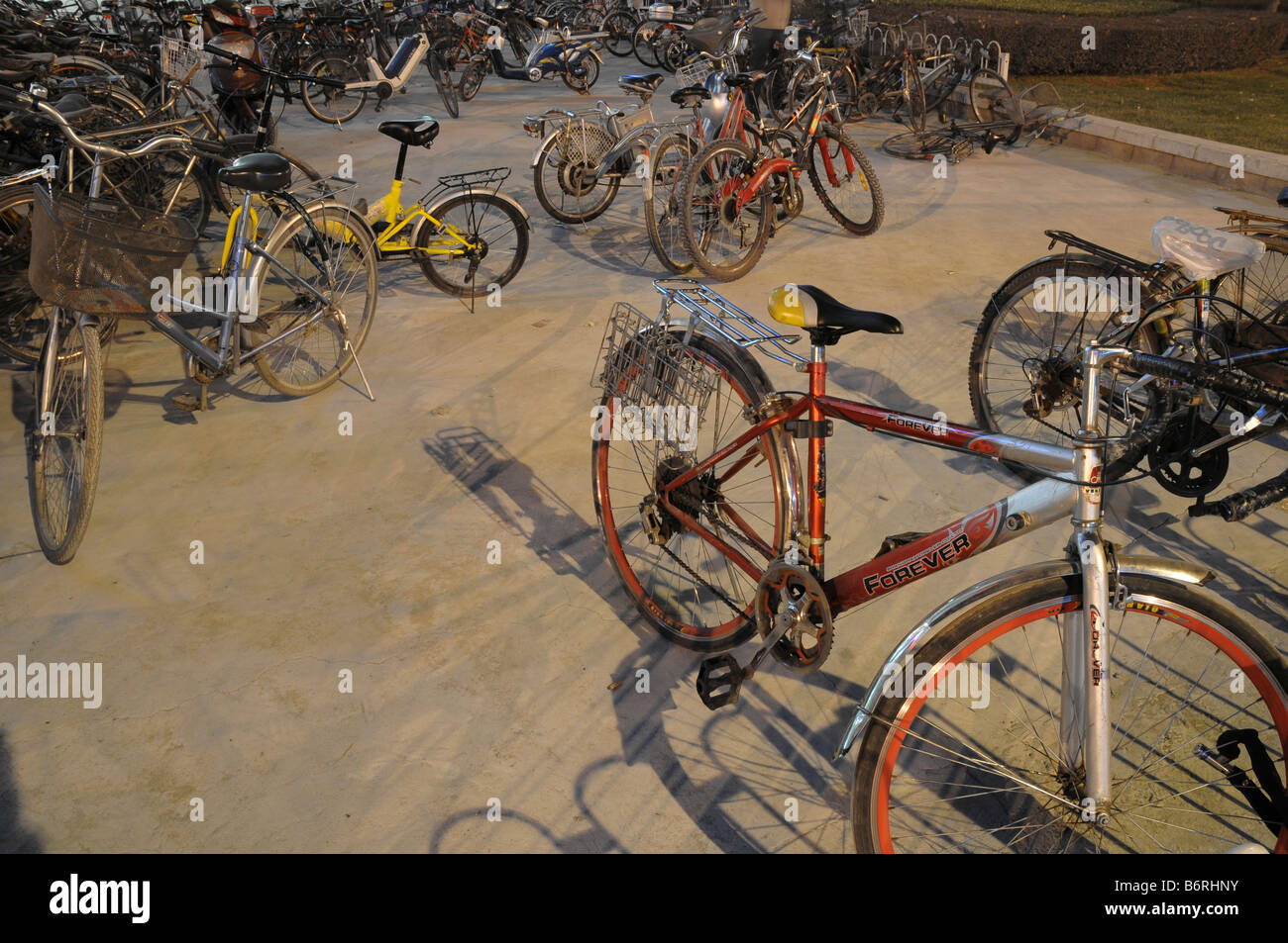 Bicycle park, Beijing China Stock Photo - Alamy