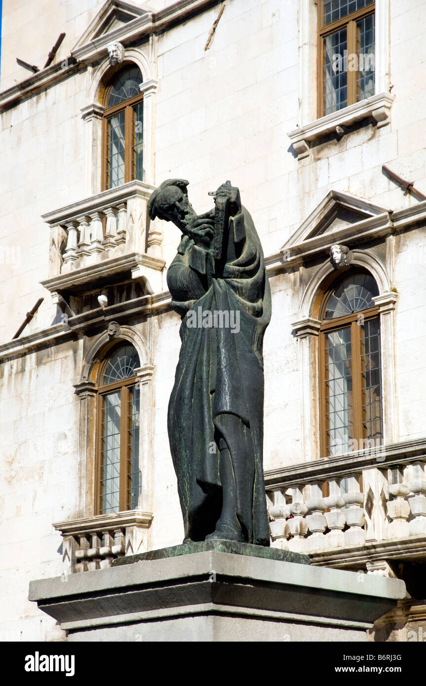 Statue of Marko Marulic by Ivan Mestrovic in Split Dalamatia Croatia ...