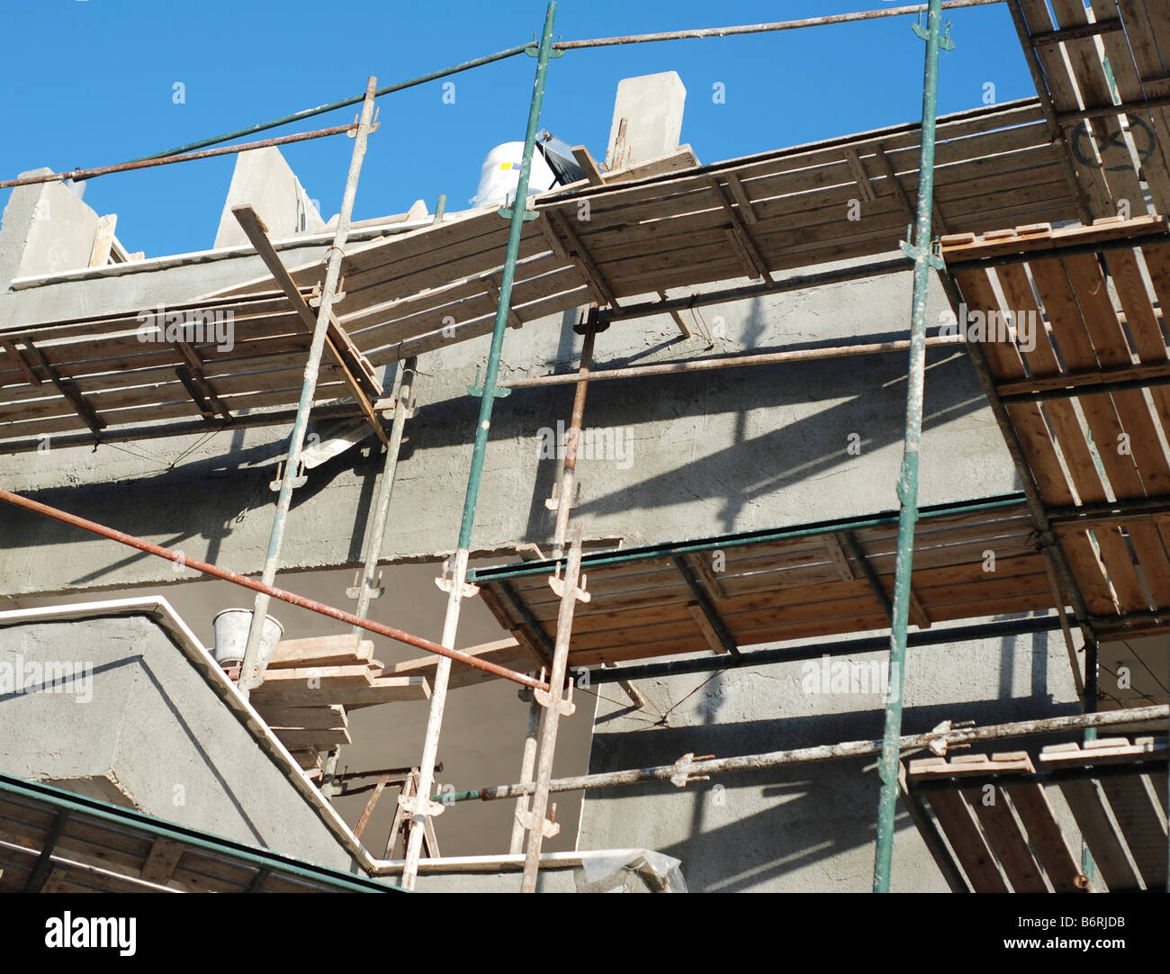 Construction scaffolds erected on a building Stock Photo - Alamy