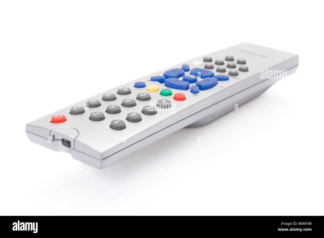 TV remote control isolated on white background Stock Photo - Alamy
