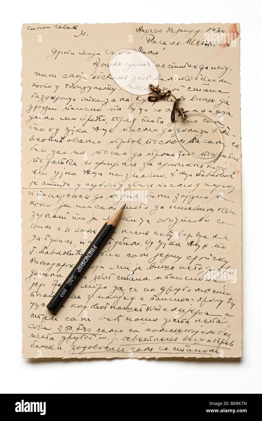 Writing a letter vintage Cut Out Stock Images & Pictures - Alamy