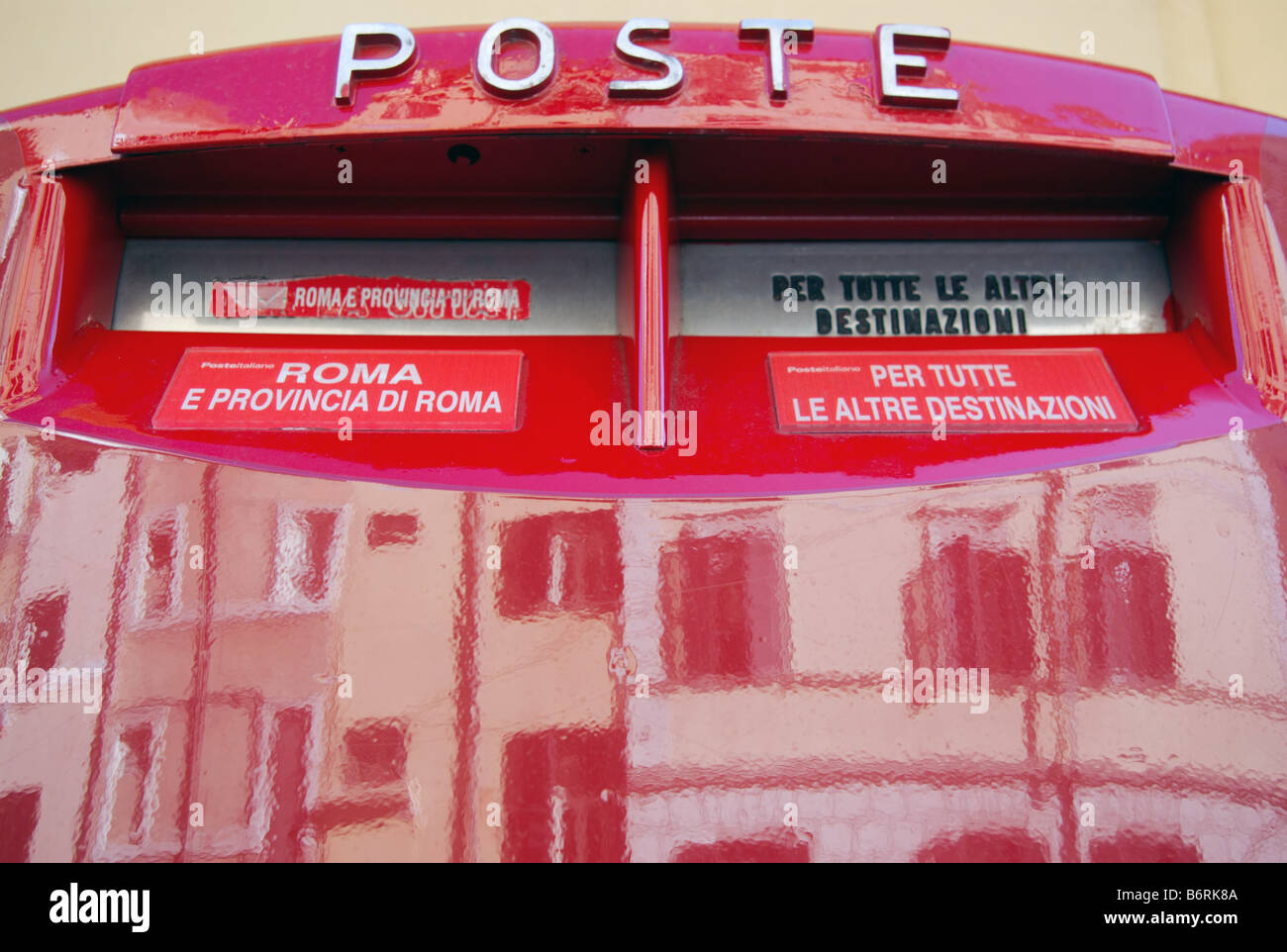 Red mailbox, Rome Stock Photo - Alamy