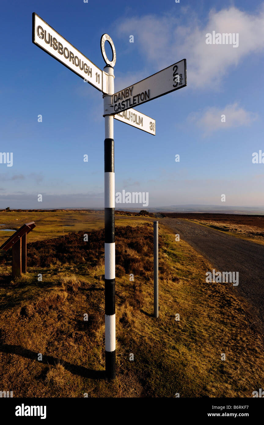 A sign on the North Yorkshire Moors Stock Photo - Alamy