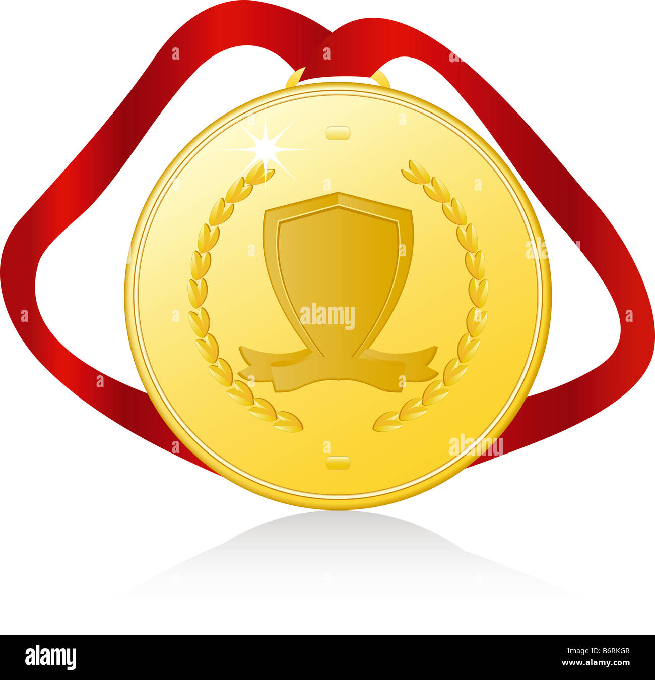 Gold winner's medal Stock Photo - Alamy
