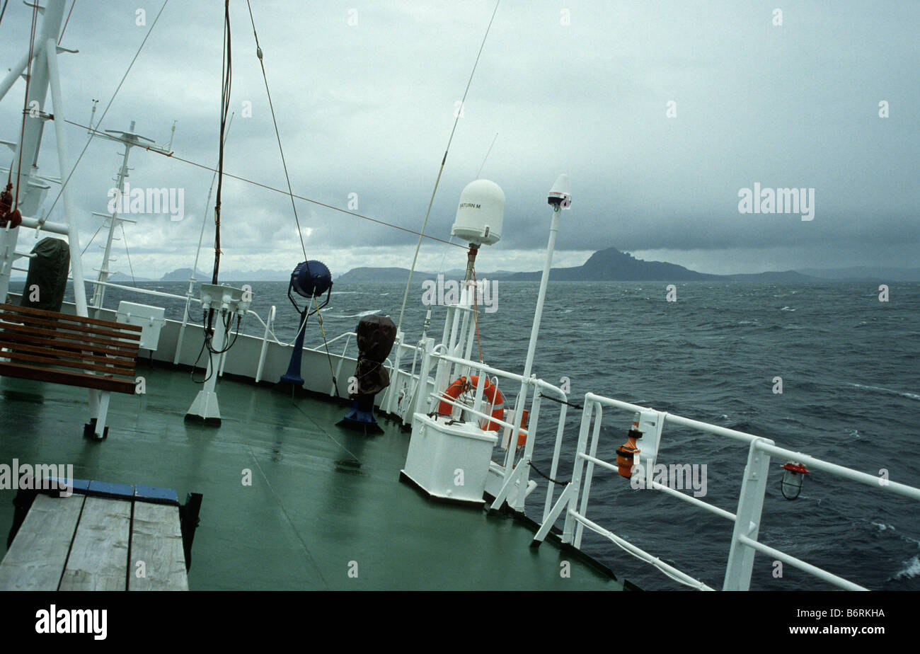 A ship approaching Cape Horn at rough sea Stock Photo - Alamy