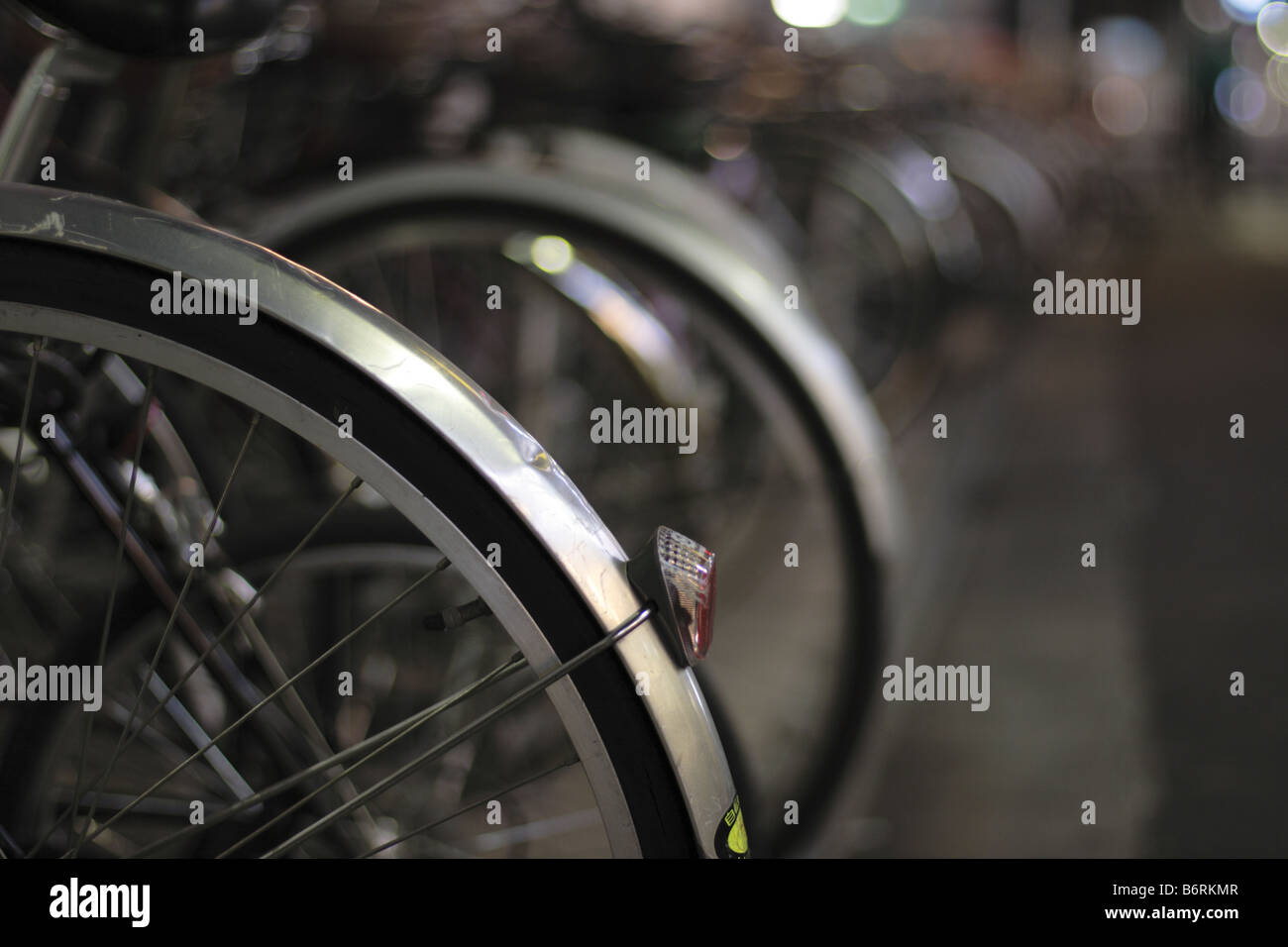 Bikes lined up at a bikestand in Asakusa, Tokyo, Japan Stock Photo - Alamy