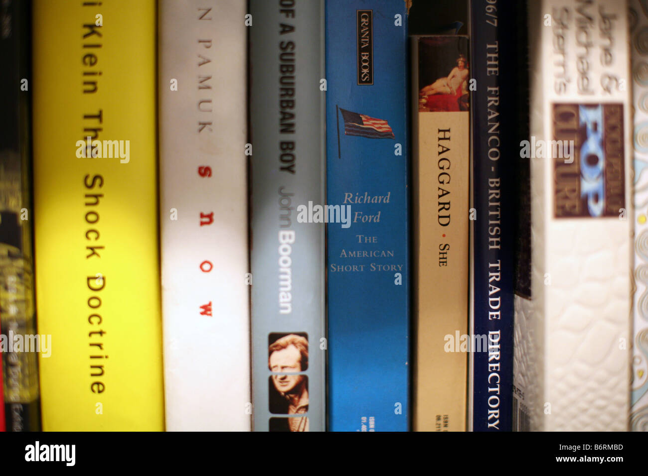 Books on a shelf Stock Photo - Alamy