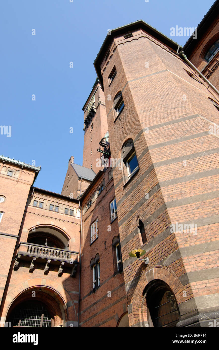 View of the building of the Radhus from side of courtyard the City Hall ...