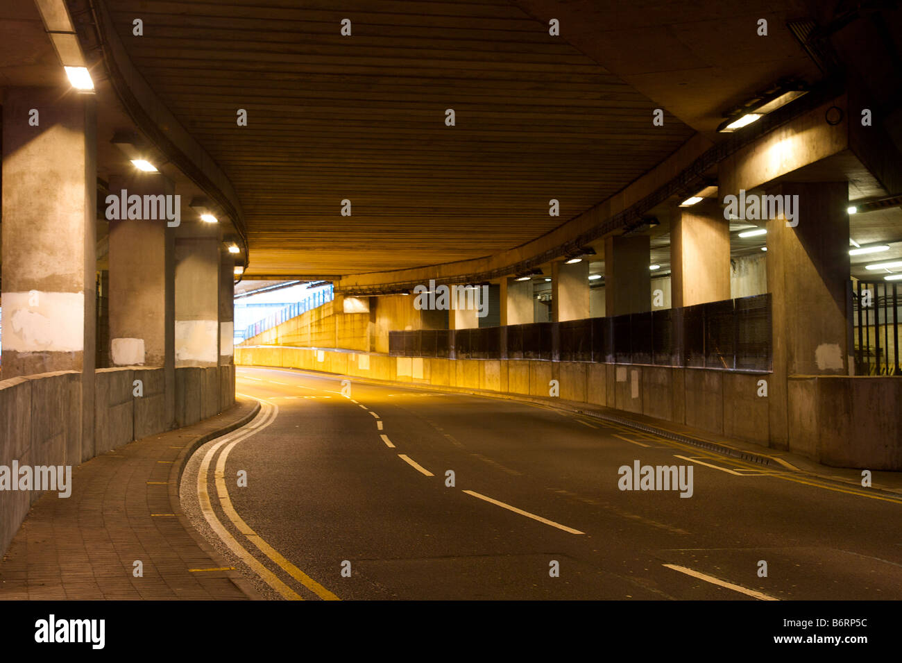 Deserted underpass road Stock Photo - Alamy