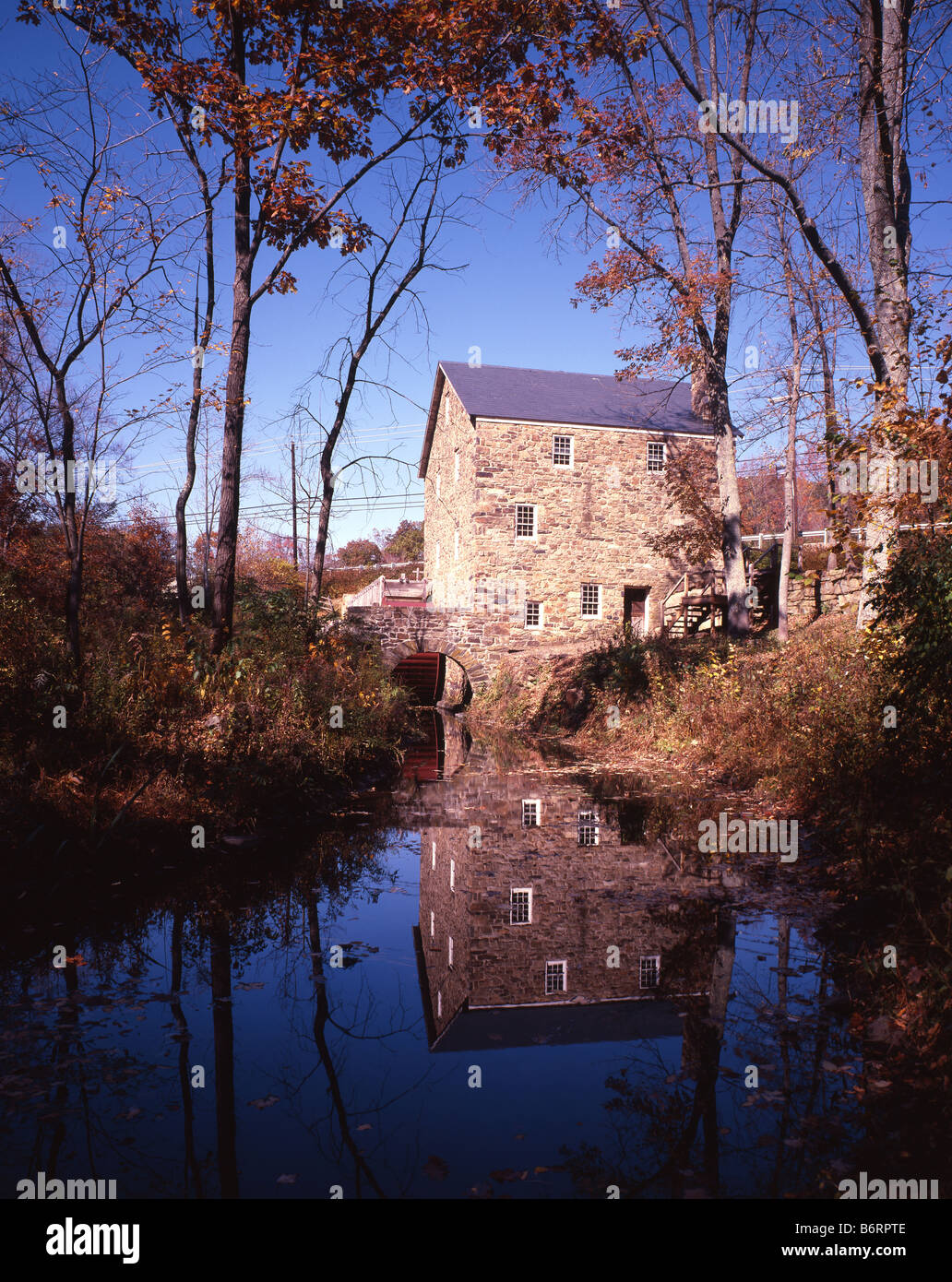 Old Mill with Pond Stock Photo - Alamy