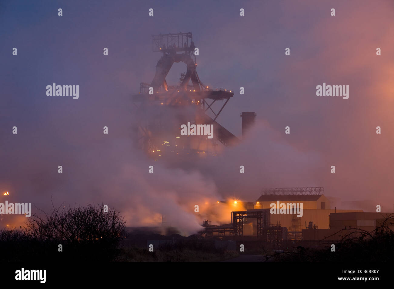 Dusk Redcar Steel Works Cleveland England Stock Photo - Alamy