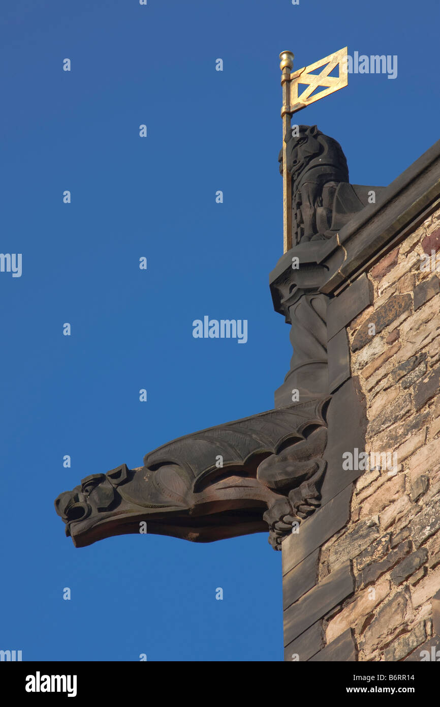 Griffin gargoyle against blue sky Stock Photo - Alamy