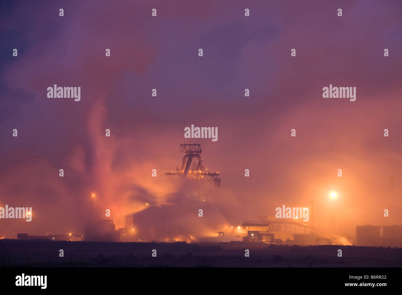 Dusk Redcar Steel Works Cleveland England Stock Photo - Alamy