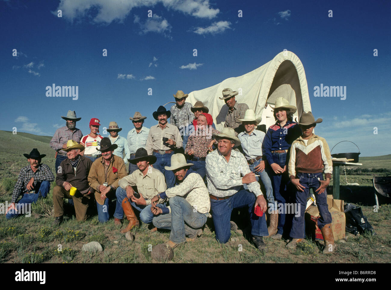 The crew of a 200 mile long cattle drive through New Mexico and ...