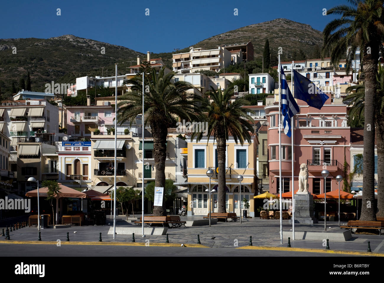 Platia Pythagora Vathy Samos Greece Stock Photo - Alamy