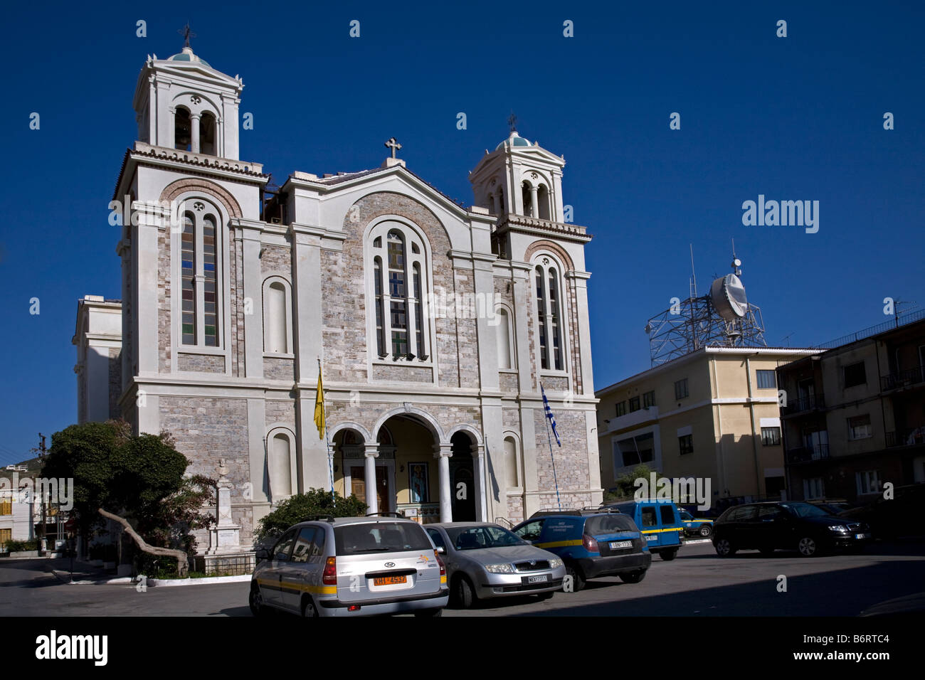 Church of Saint Spiridon Vathy Samos Greece Stock Photo - Alamy