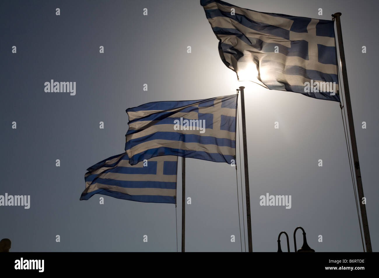 Greek flags hi-res stock photography and images - Alamy