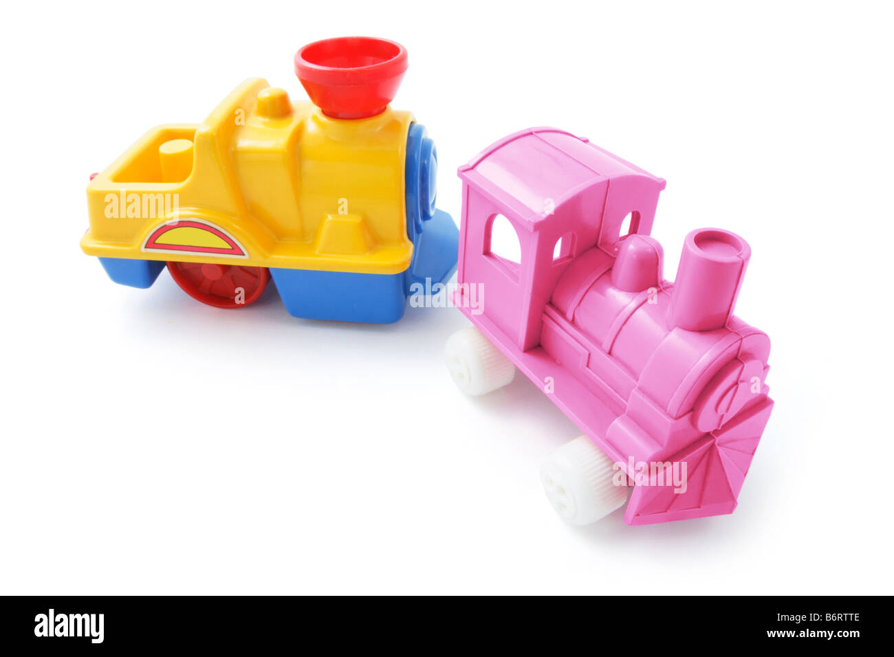 Plastic Toy Trains Stock Photo - Alamy