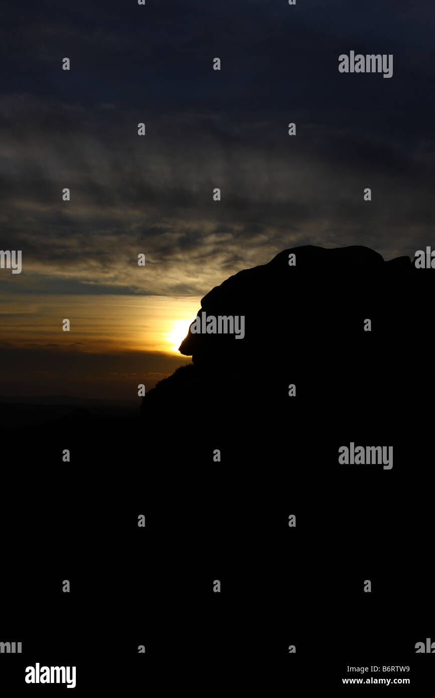 Carn Brea Sunset 1 Stock Photo - Alamy