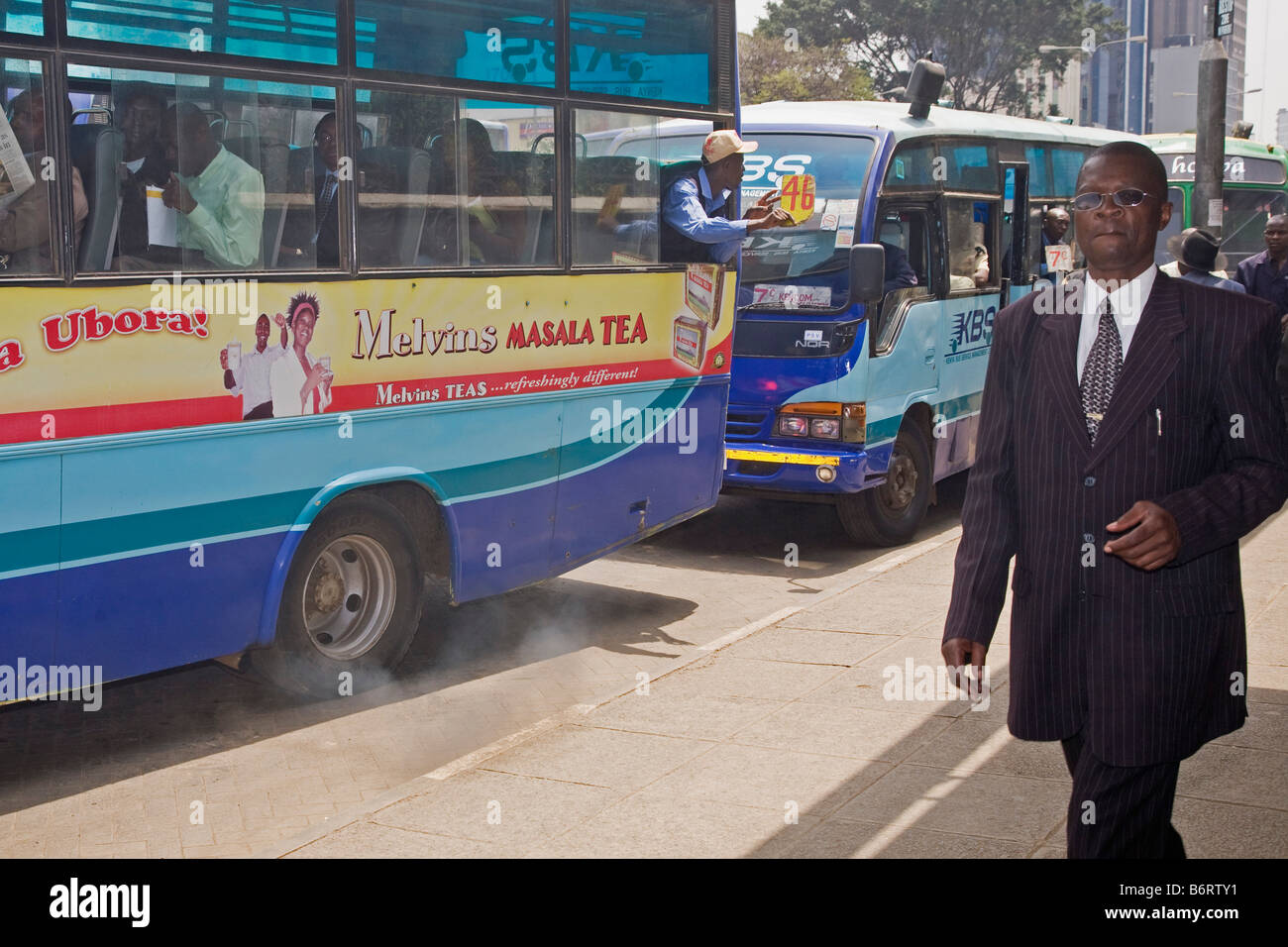 Bus station central Nairobi Kenya Africa Stock Photo - Alamy