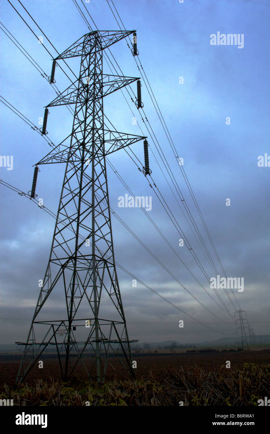 Electricity Pylon standing tall Stock Photo - Alamy