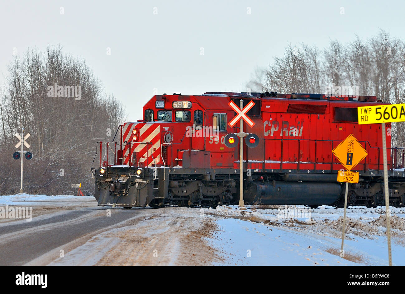Train crossing road hi-res stock photography and images - Alamy