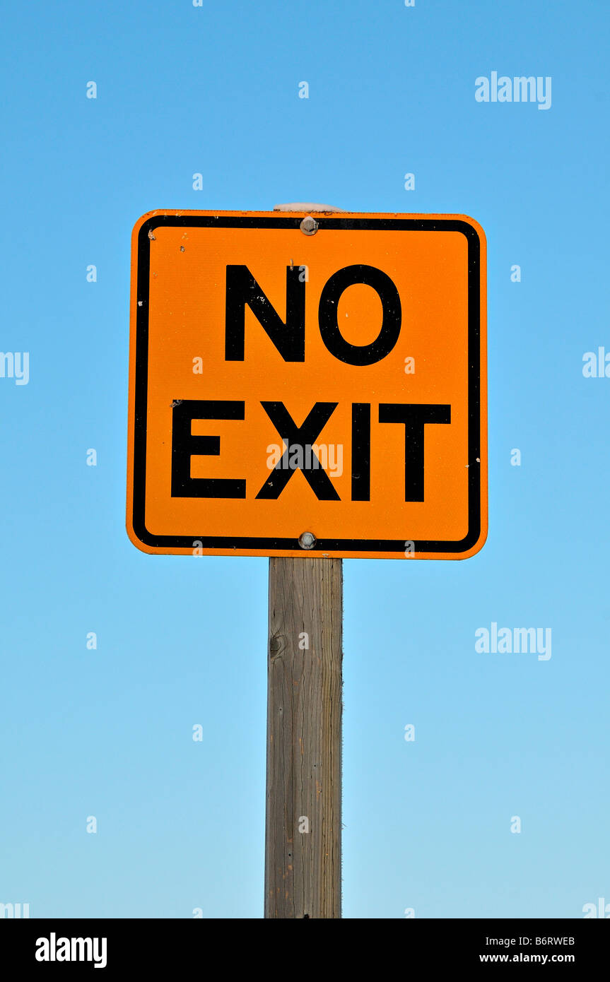 No Exit sign 2 Stock Photo - Alamy