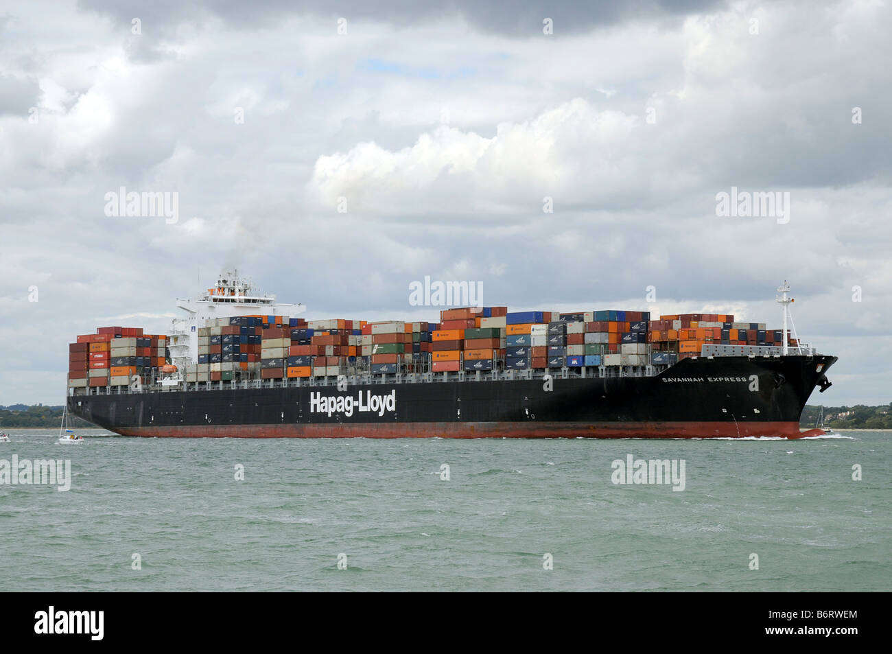 Hapag Lloyd s Savannah Express leaving Southampton laden with ...