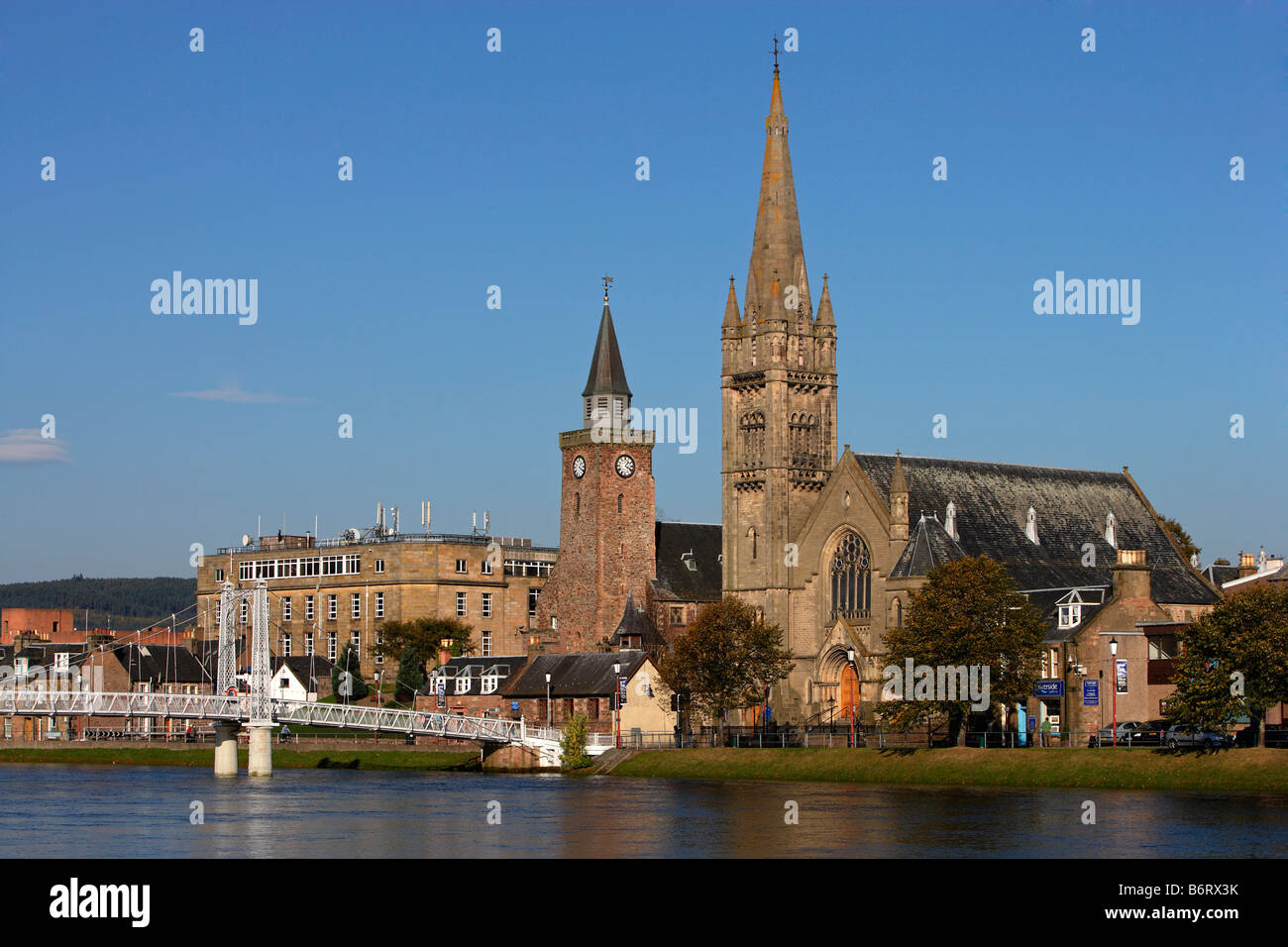 Inverness Ness River Bank Street Old High St Stephen s Church Victorian ...