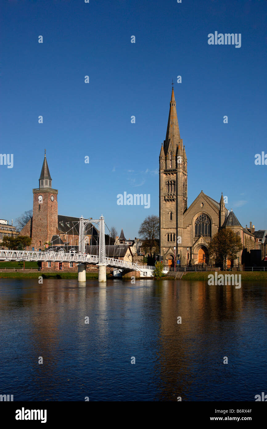 Inverness Ness River Bank Street Old High St Stephen s Church Victorian ...